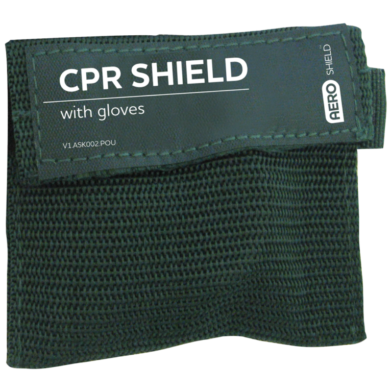 AEROSHIELD Key Ring CPR Face Shield + Gloves | First Class First Aid